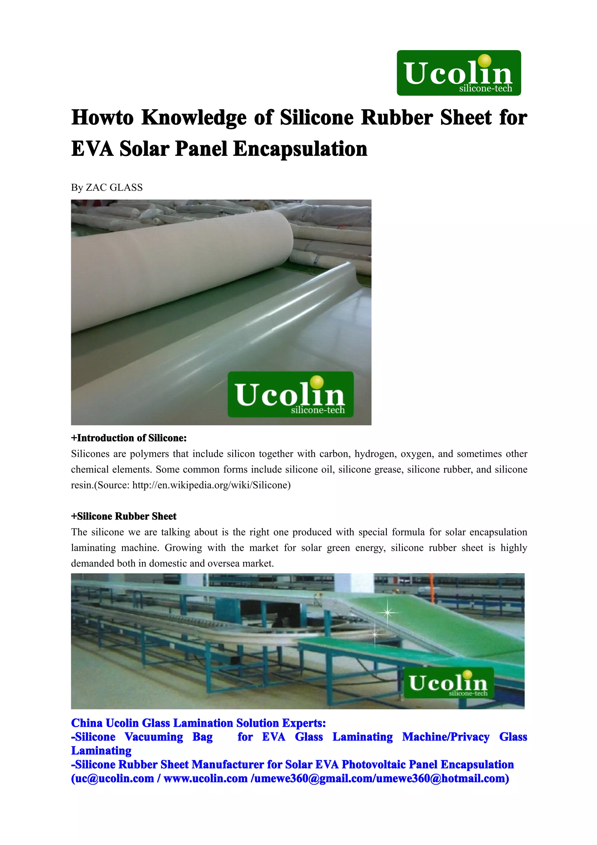 Howto knowledge of silicone rubber sheet for eva solar panel ...