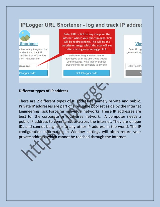 How to know my ip address with iplogger.org