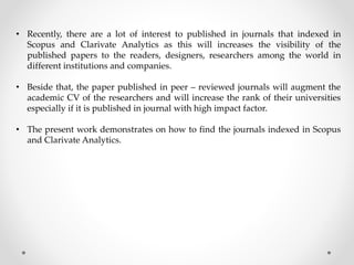 How to find a Scopus journals | PPTX