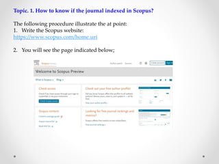 How to find a Scopus journals | PPT
