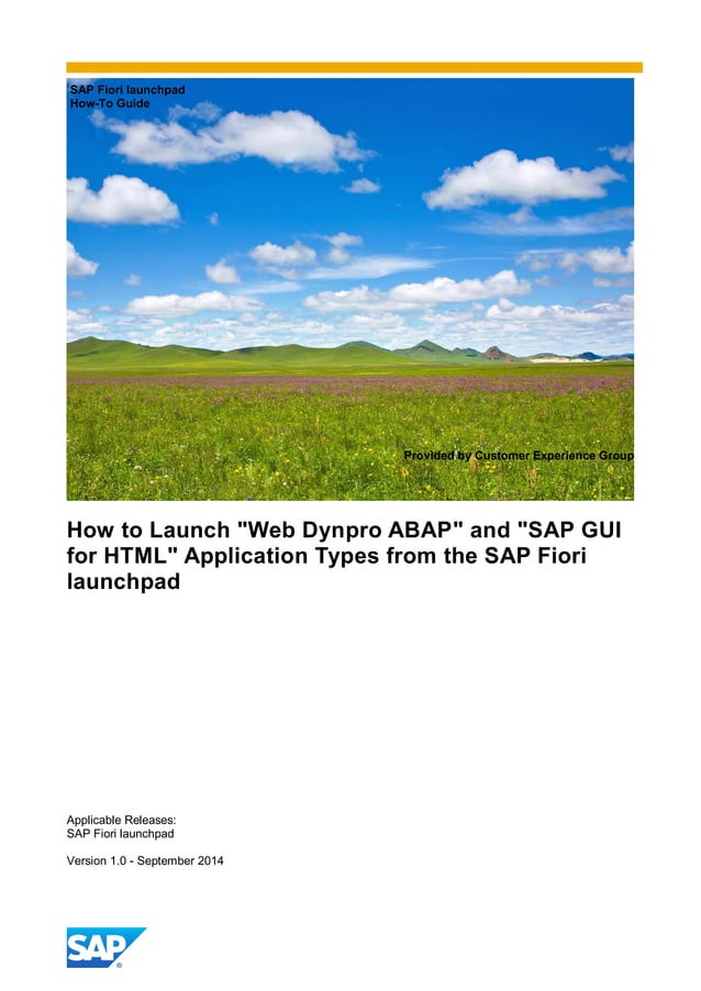 How to launch web dynpro abap and sap gui for html application types from the sap fiori ...