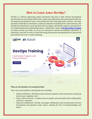 How to Learn Azure DevOps | PDF