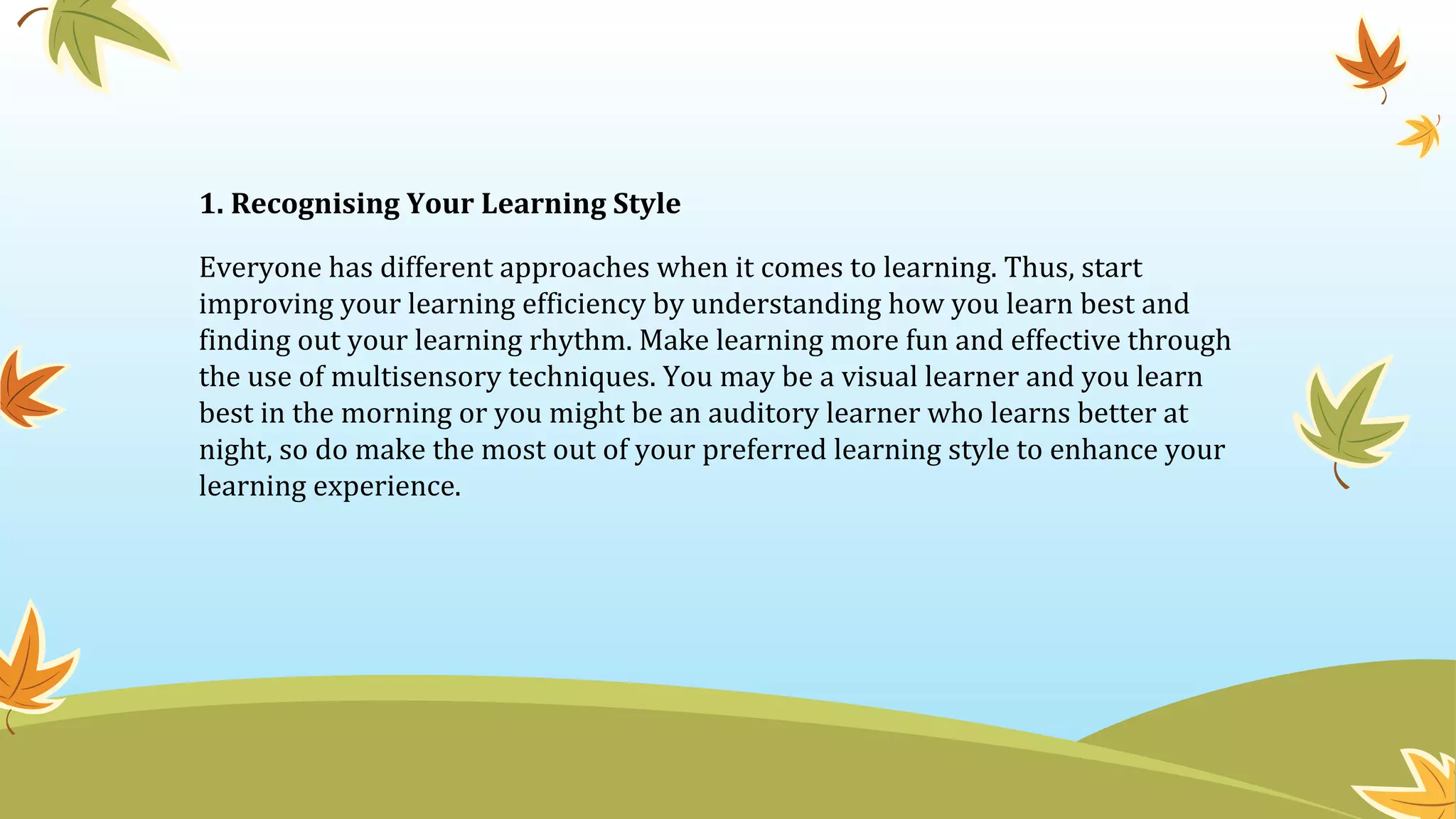 How to learn effectively | PPT