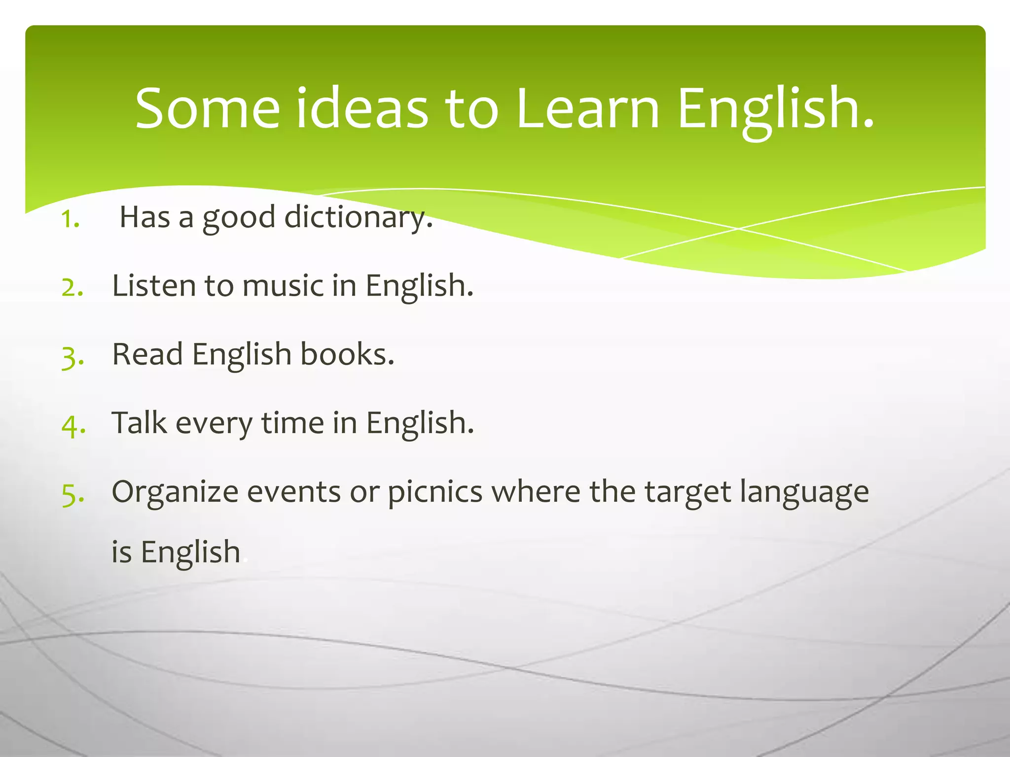 How to learn english | PPT