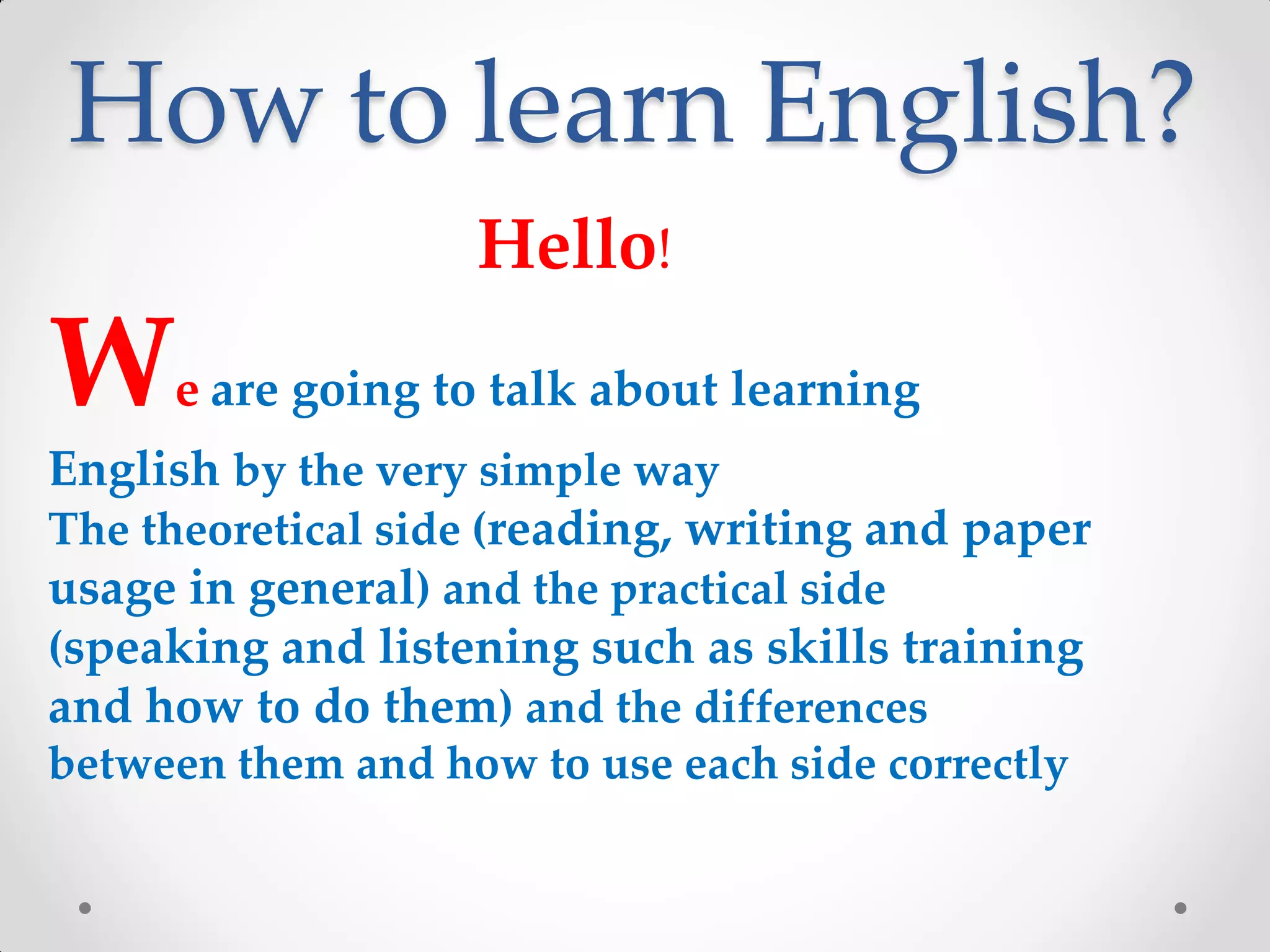 How to learn english | PDF