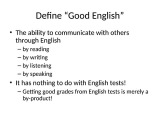 How to Learn English Efficiently for students | PPT