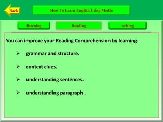 How to learn english using media | PPT
