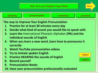 How to learn english using media | PPT