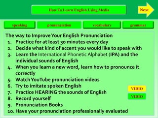 How to learn english using media | PPTX