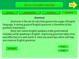 How to learn english using media | PPTX