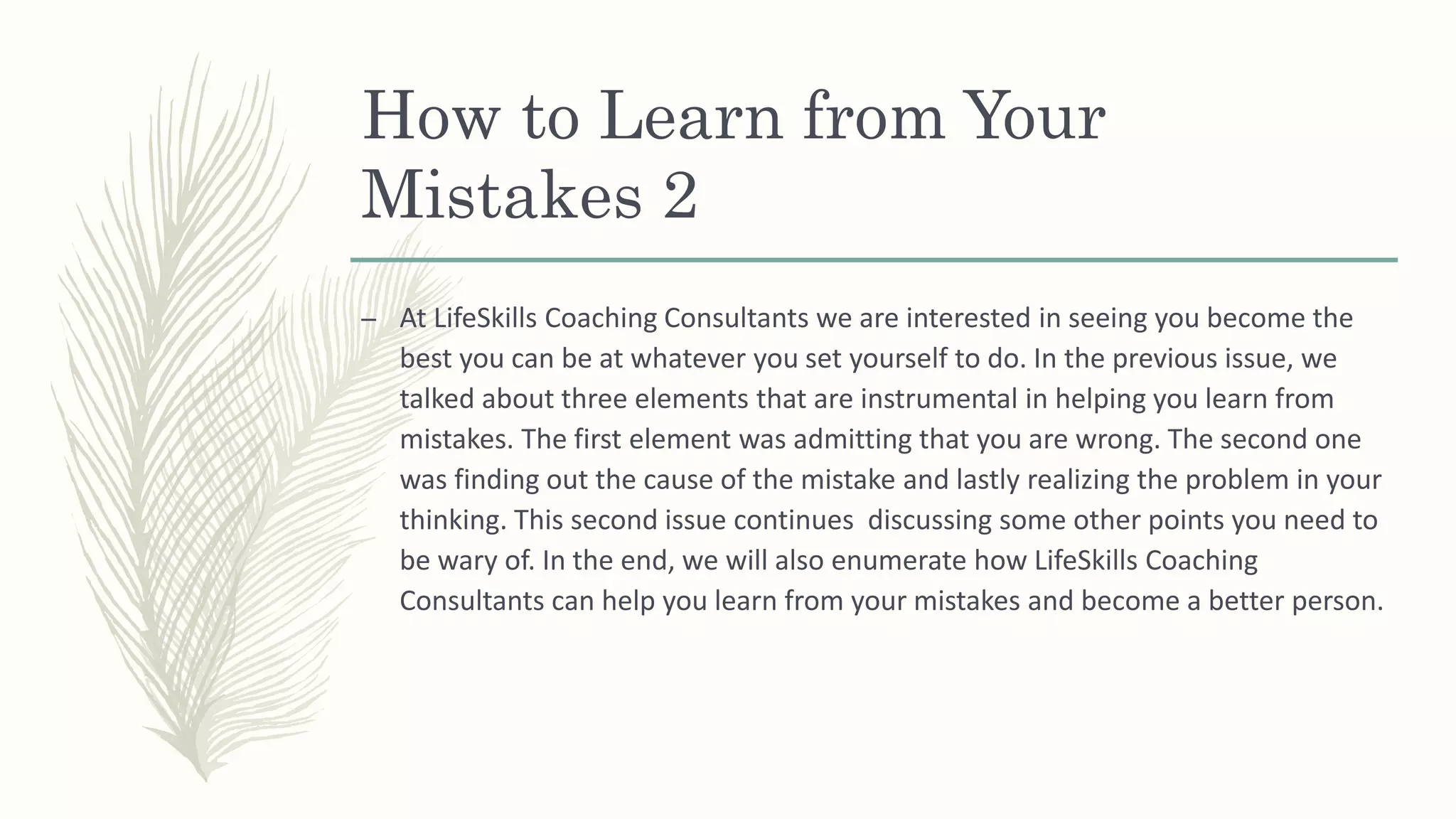 How to learn from your mistakes 2 | PPT