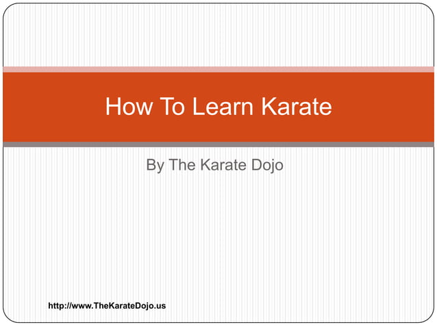 How to learn karate powerpoint | PPTX
