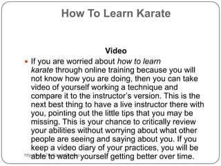 How to learn karate powerpoint | PPTX