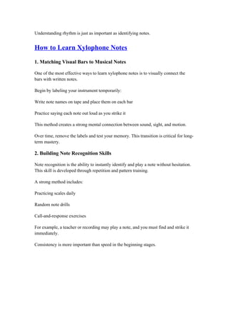 How to Learn Xylophone Notes? Beginners’ Guide | DOCX