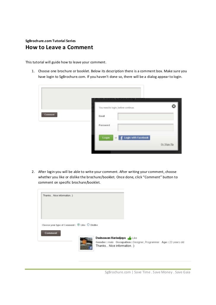 How to leave a comment