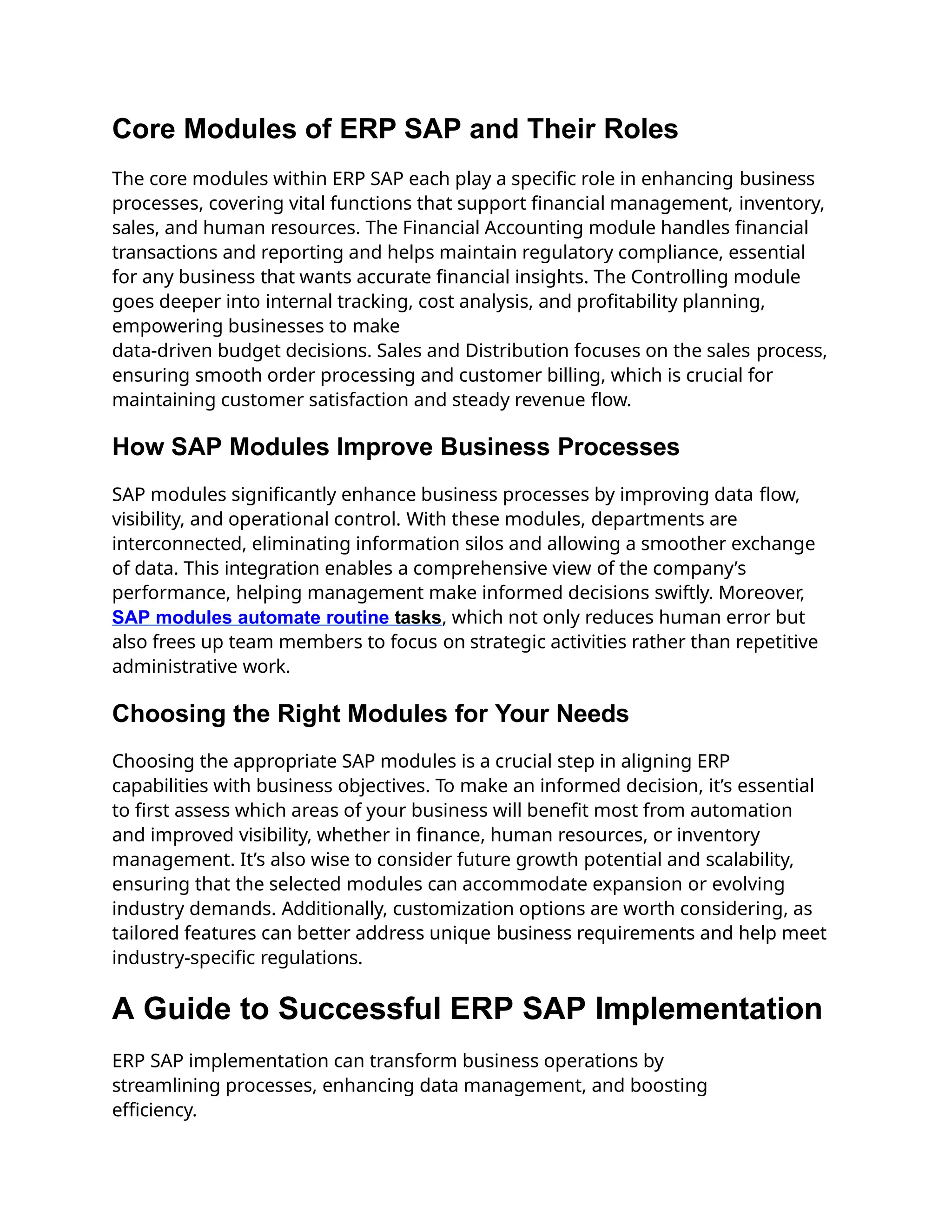 Why SAP ERP is Essential for Streamlined Business Processes | PDF