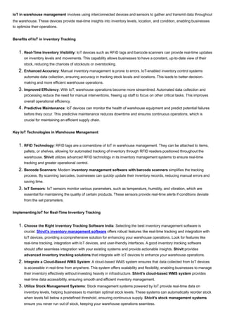 How to Leverage IoT in Warehouse Management for Real-Time Inventory ...