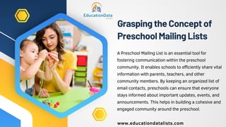 How to Leverage Preschool Mailing Lists for Maximum Outreach | PPT