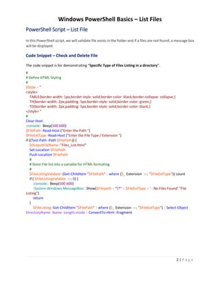 How To List Files and Display In HTML Format | PDF