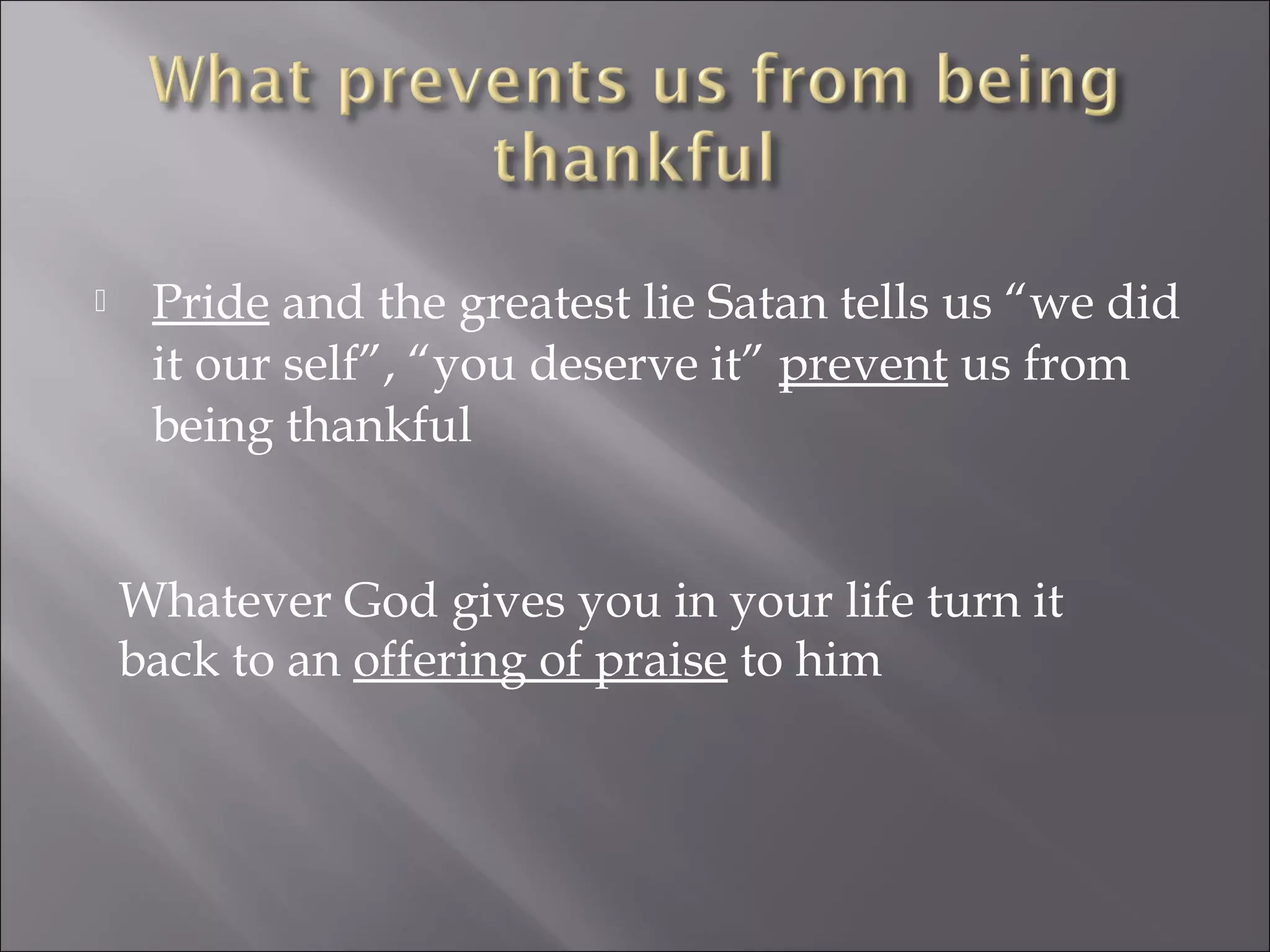How to live a thankful life | PPT