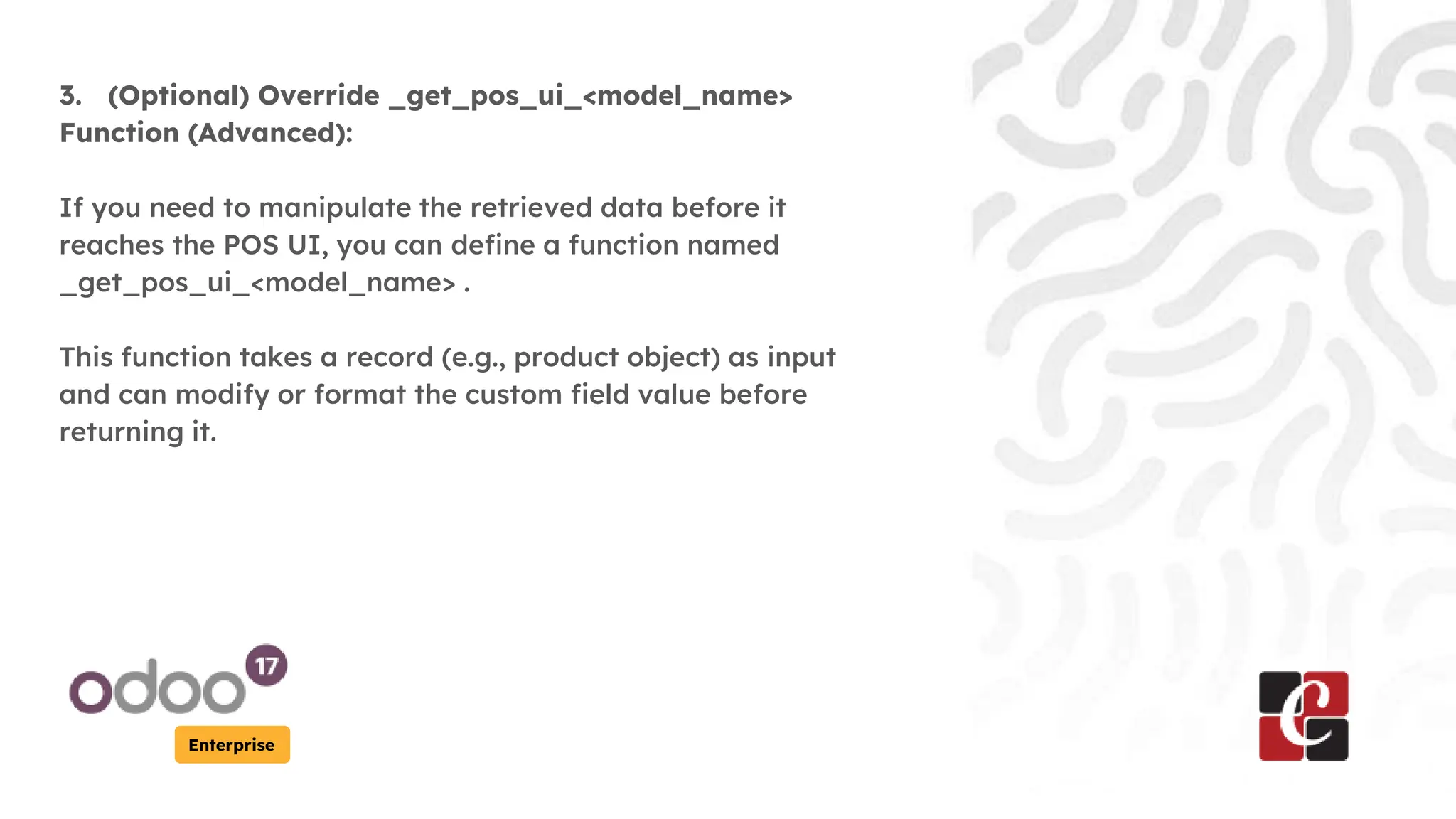 How To Load Custom Field To Pos In Odoo 17 Odoo 17 Slides Pptx