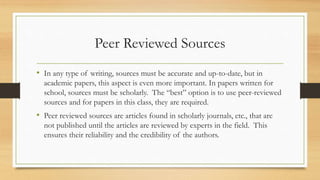 How to locate peer reviewed and scholarly sources | PPT