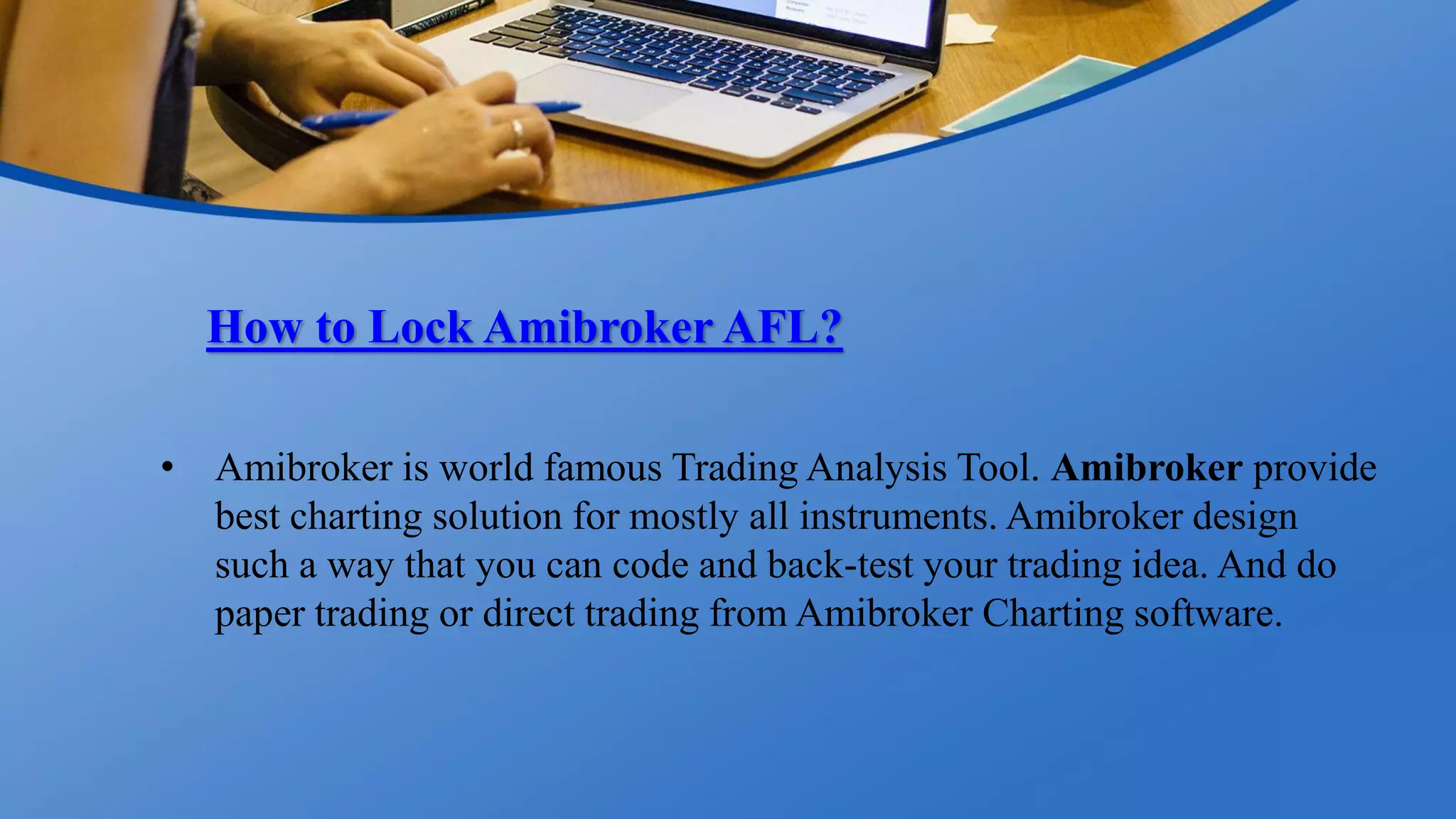 How to lock amibroker afl | PDF