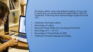 How to lock amibroker afl | PDF