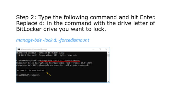 How To Lockunlock Bitlocker Drive Without Restarting Windows 10 Ppt