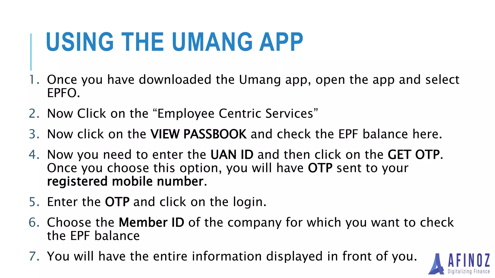 How to login at epfo and check your pf balance | PPTX
