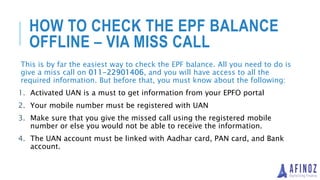How to login at epfo and check your pf balance | PPTX