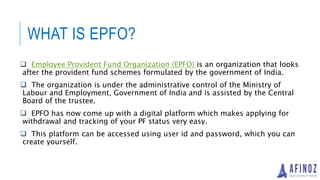 How to login at epfo and check your pf balance | PPTX