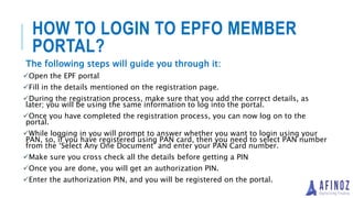 How to login at epfo and check your pf balance | PPTX