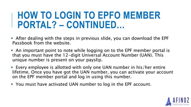 How to login at epfo and check your pf balance | PPTX