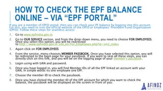 How to login at epfo and check your pf balance | PPTX
