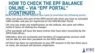 How to login at epfo and check your pf balance | PPTX