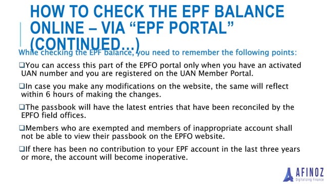 How to login at epfo and check your pf balance | PPTX