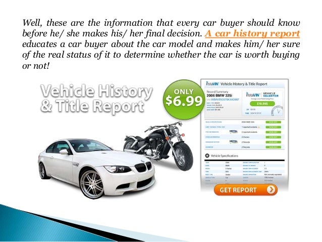 How to look up for a car history report