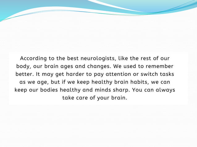 How to maintain a Healthy Brain - AMRI Hospitals | PPT