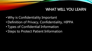 How to maintain confidentiality | PPTX