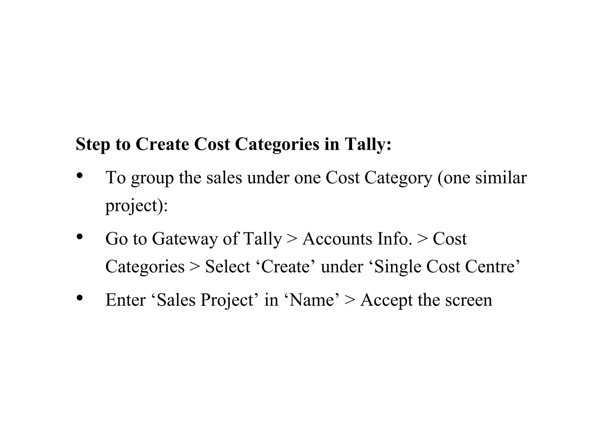 How to maintain cost center in tally erp | PPTX | Business | Business and Finance