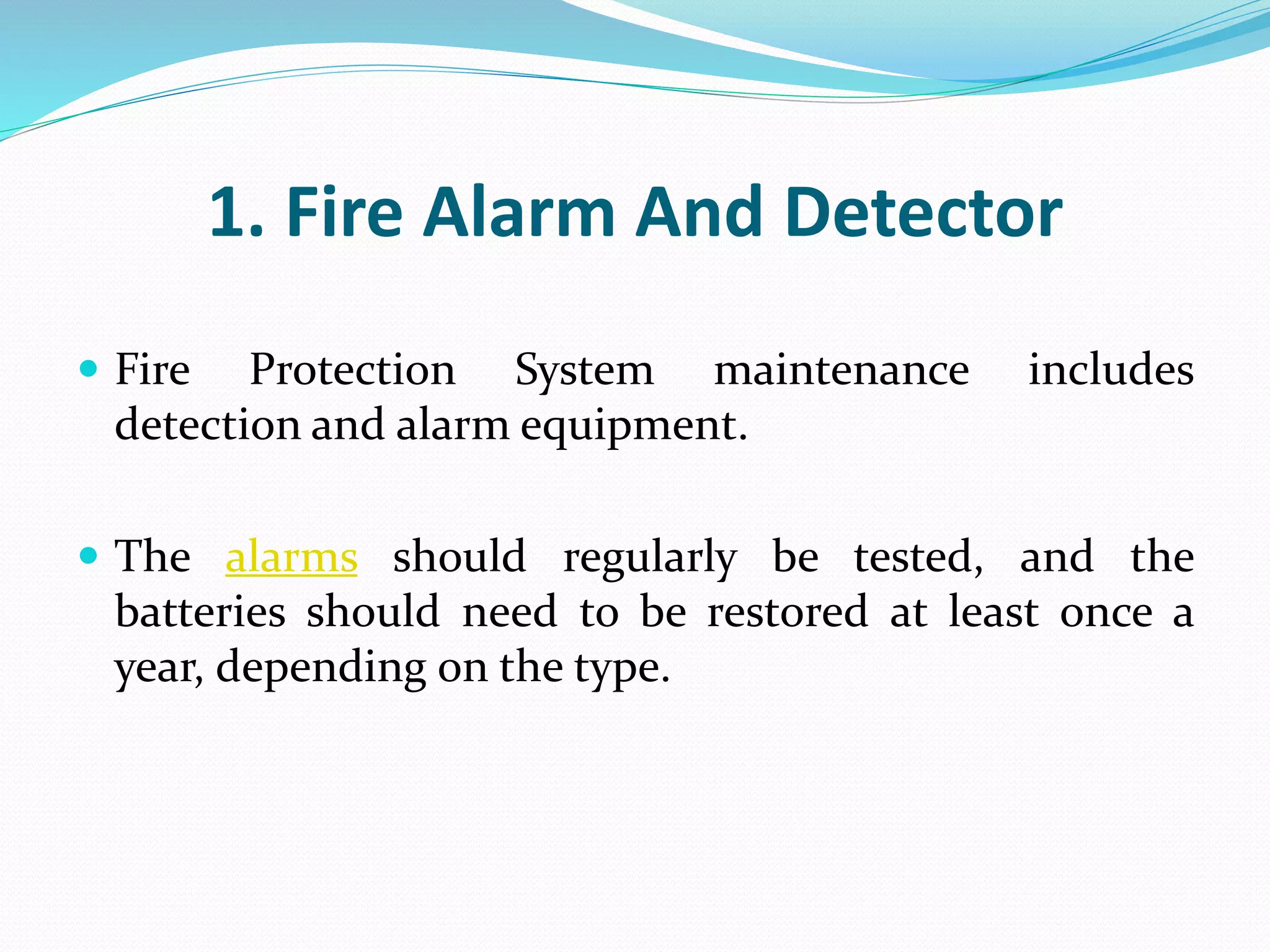 How to Maintain Fire Protection System | PPTX