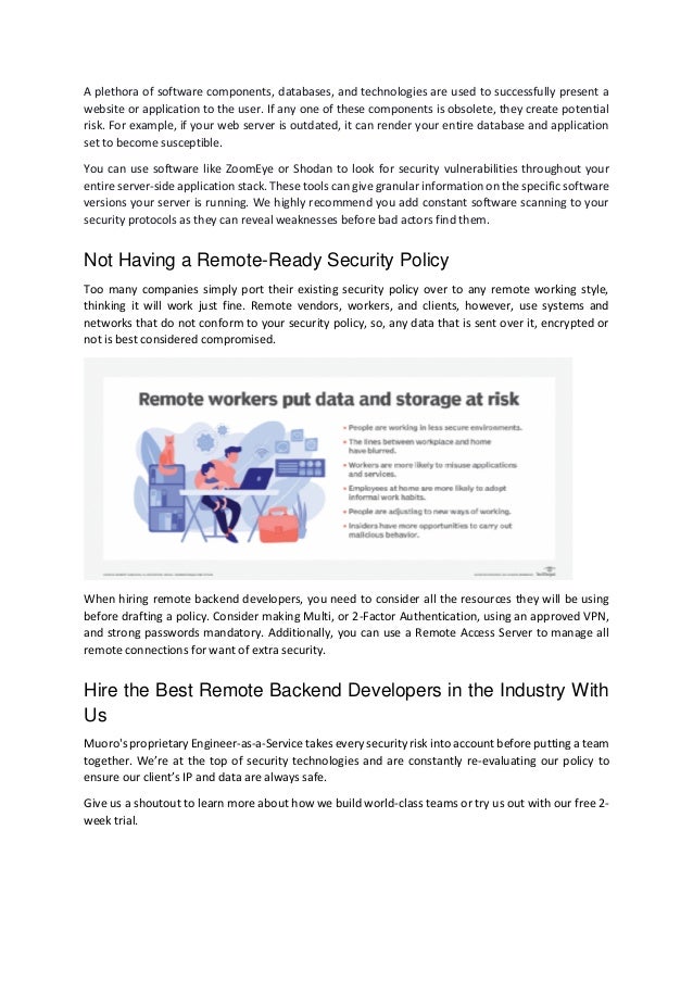 How to Maintain Server-Side Security When Working With Remote Backend Developers | PDF