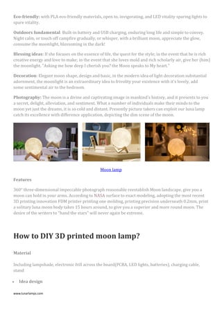 How to make 3D printed moon lamp | PDF