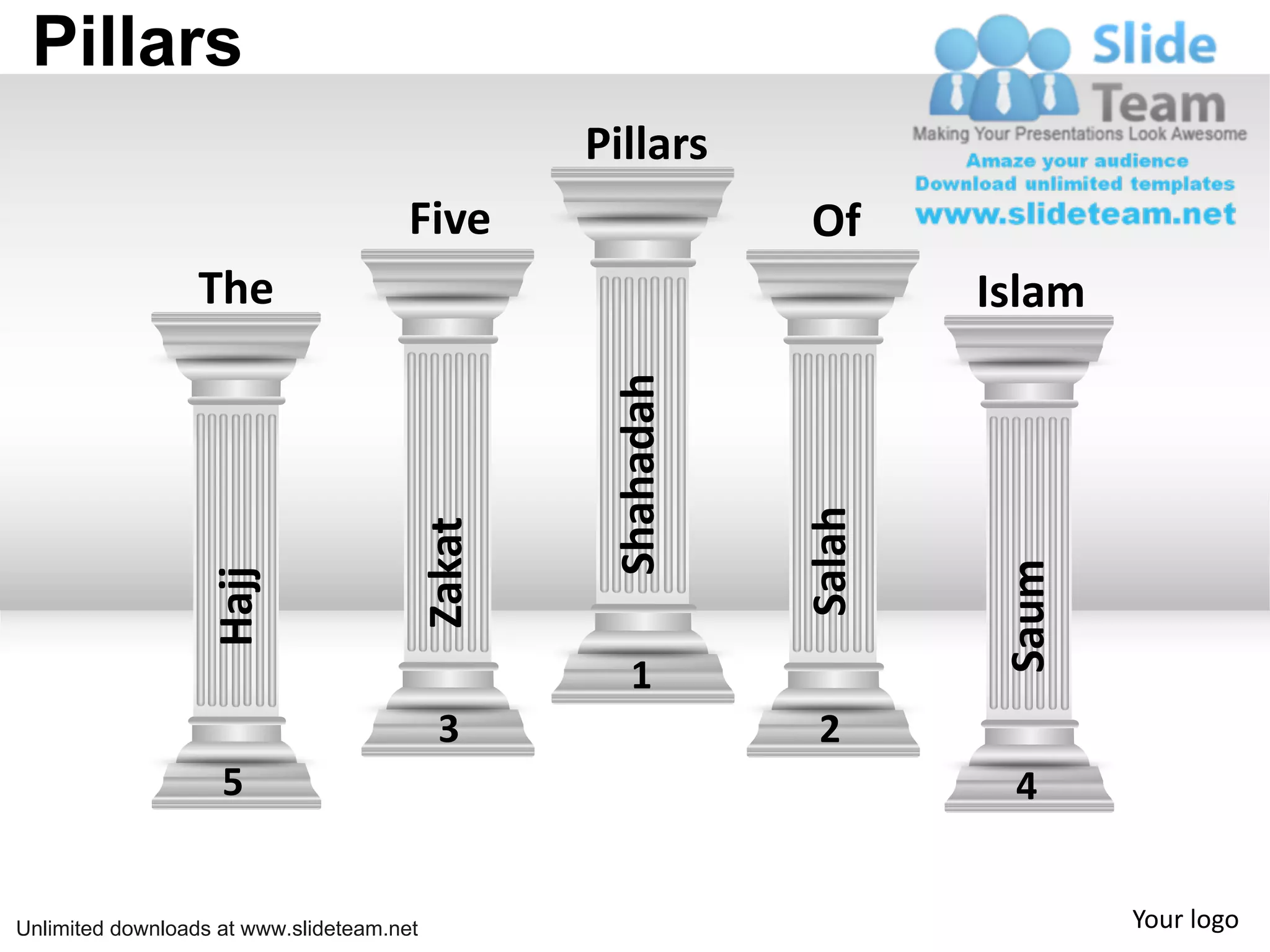 How to make 5 pillars of islam power point slides and ppt diagram ...