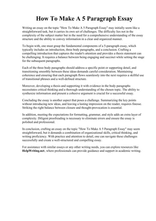 How To Make A 5 Paragraph Essay.pdf