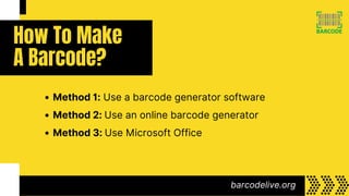 How To Make A Barcode: 3 Super Easy Methods [Updated] | PPT