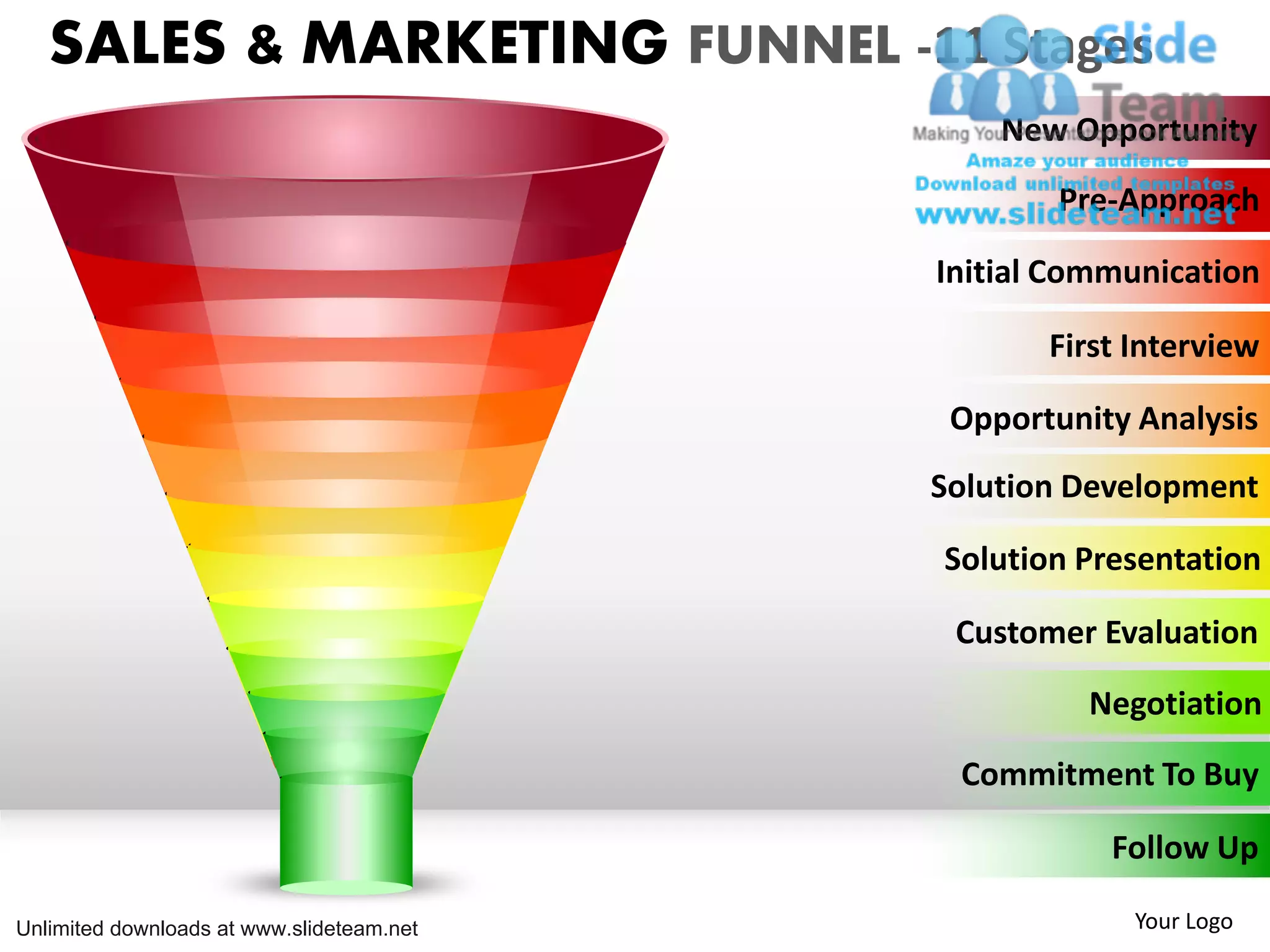 How to make abstract sales & marketing funnel 11 presentation templates ...