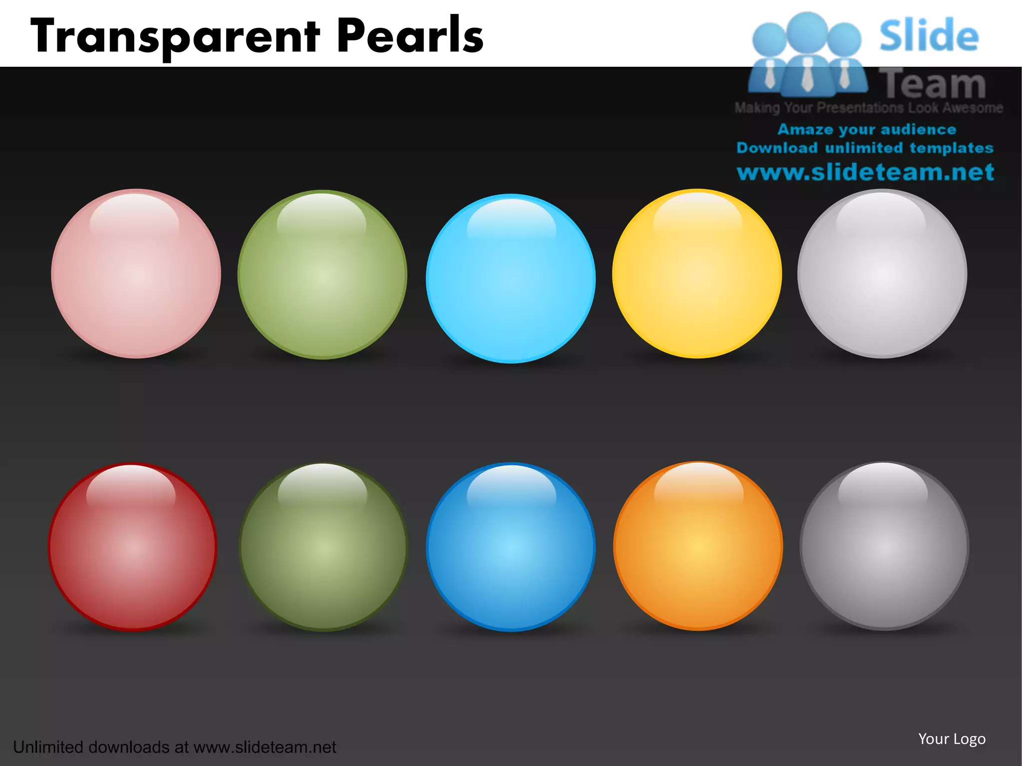 How to make abstract transparent pearls presentation templates and ...