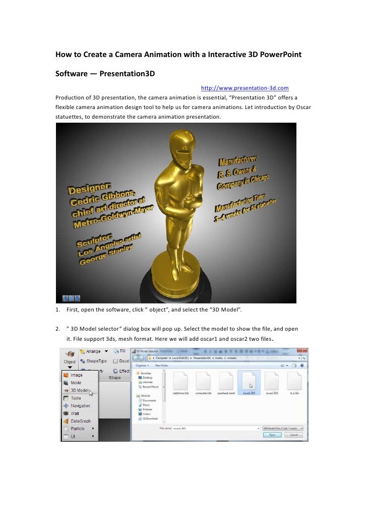 How To Make A 3D Camera Animation With Interactive 3D PowerPoint Soft How To Make A 3D Camera Animation With Interactive 3D PowerPoint Soft
